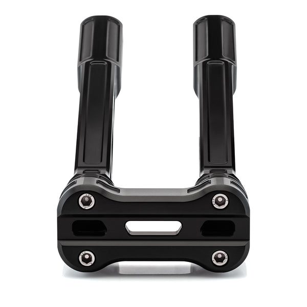 10" Pull-Back Clamp Handlebar Risers for 1" Handlebars - Anodized Blac ...