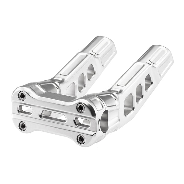 6" Pull-Back Clamp Handlebar Risers for 1-1/8" Handlebars -Natural Ano ...