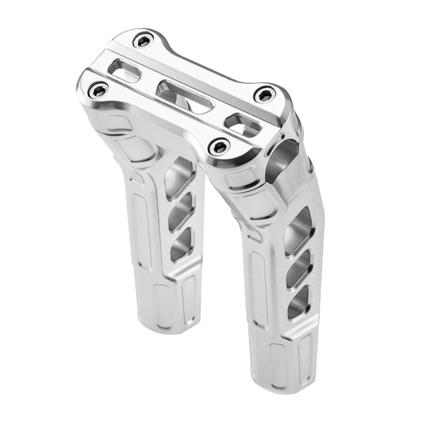 6" Pull-Back Clamp Handlebar Risers for 1-1/8" Handlebars -Natural Ano ...